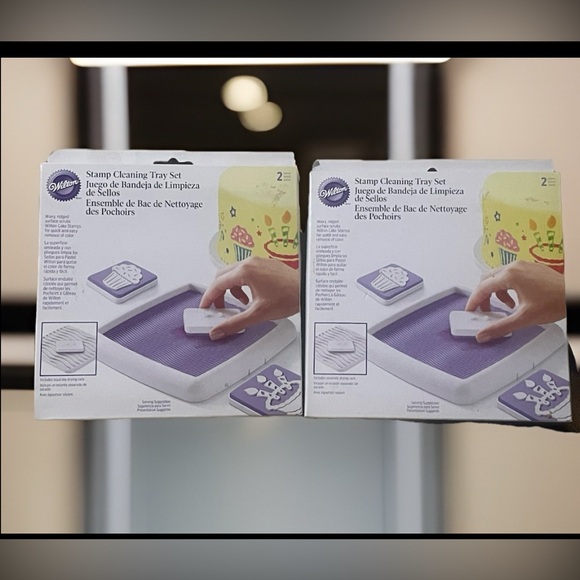 Wilton | Kitchen | Lot Of 2 Cleaning Tray Sets For Wilton Cake Stamps ...